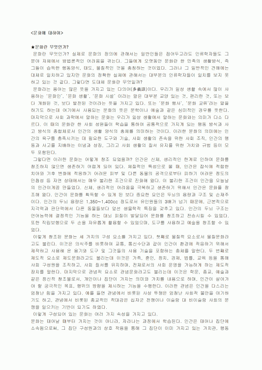 문화와교육 레포트 자료
