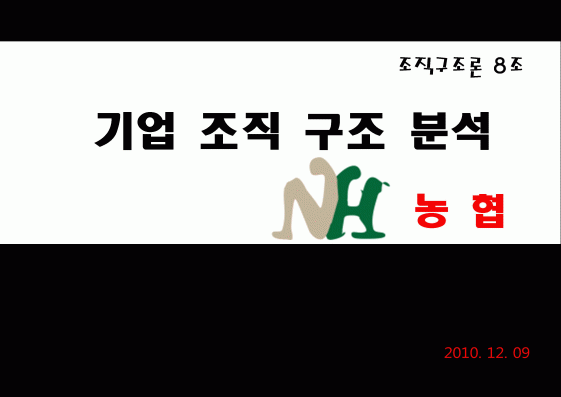 [조직구조론] 농협 발표ppt