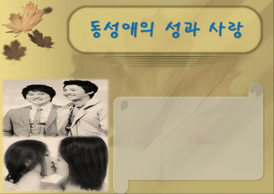 동성애의 성과 사랑