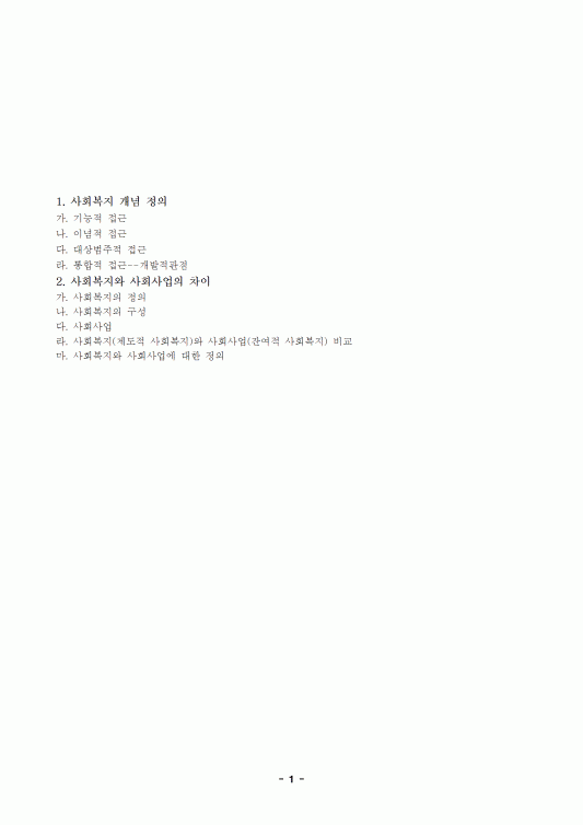[사회복지개론]사회복지의 개념과 사회사업