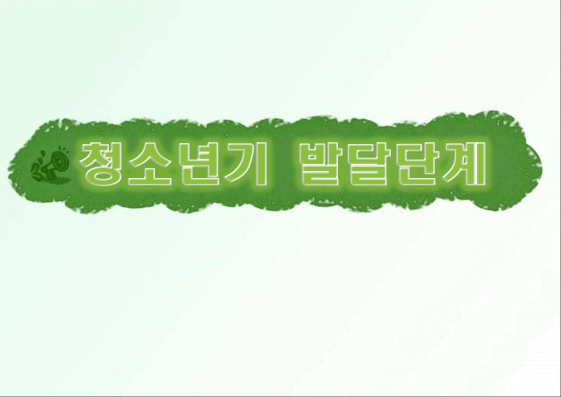 인간행동과 사회환경<청소년기ppt>