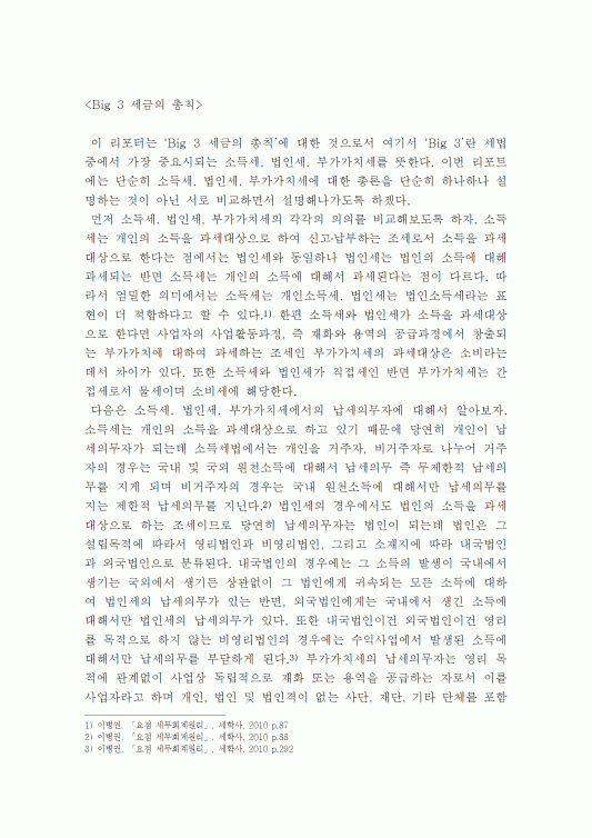 소득세 법인세 부가가치세 총칙