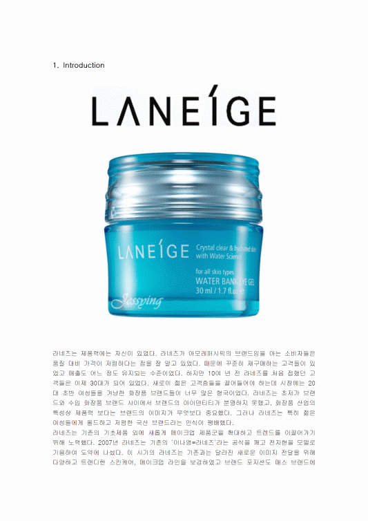 라네즈의 중국 진출 마케팅 분석