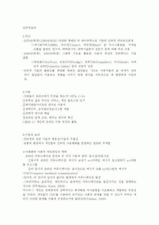 인터넷효과 레포트 자료