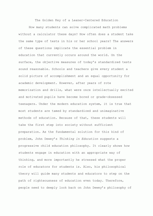 Analysis research papaer[Thinking in education]