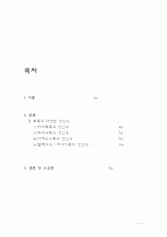 원시부족의 성인식 사례 및 의의