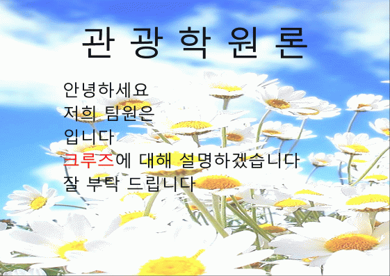 관광학원론-크루즈