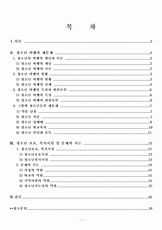 청소년 문제의 지도
