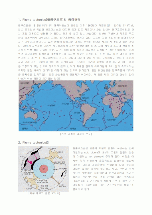 plume tectonics 레포트 자료