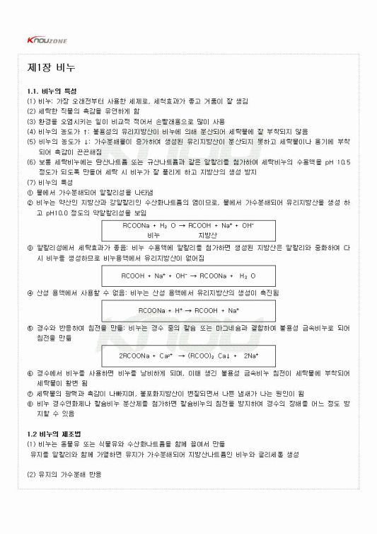 2011년 1학기 세탁과염색 출석대체시험 핵심체크