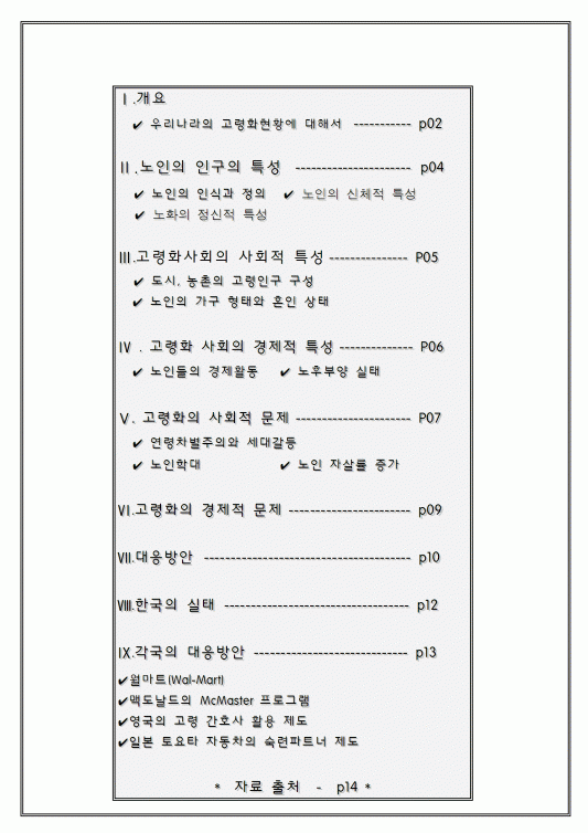 (대학생) 고령화에 대한 모든것