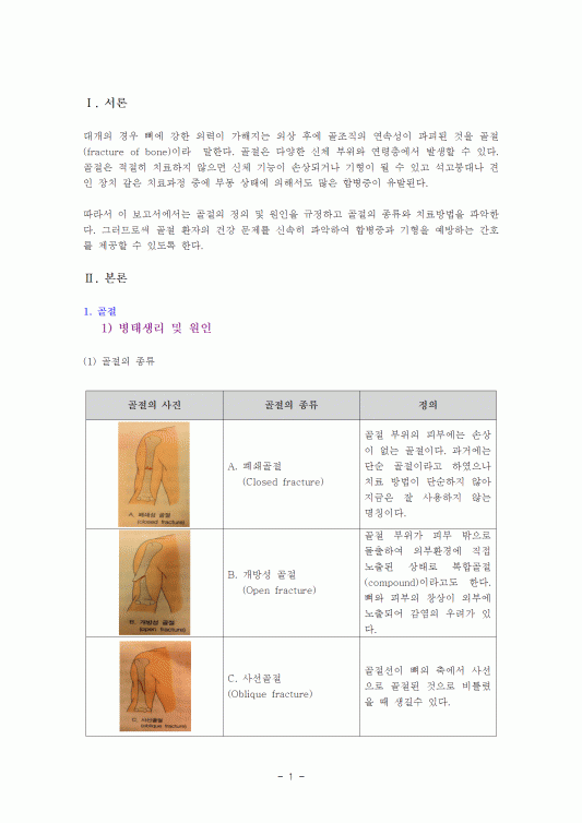 골절환자 간호