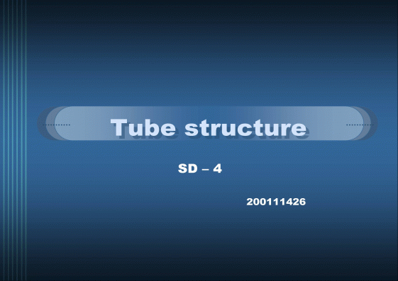 Tube structure 레포트 자료