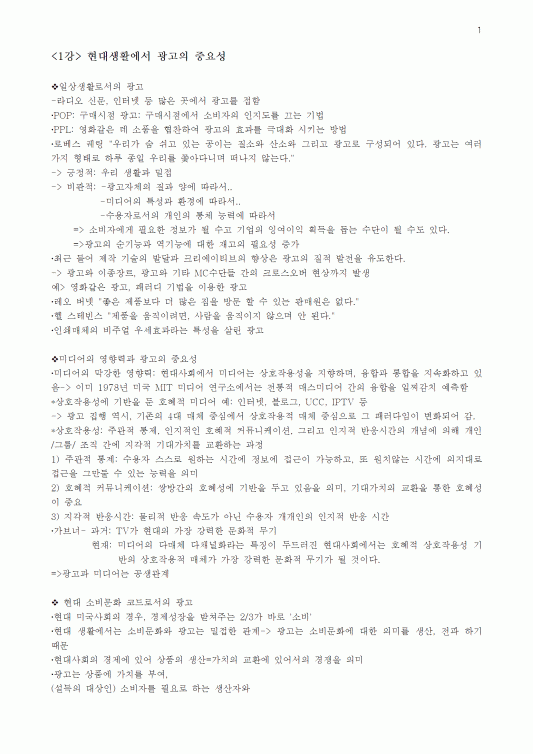 현대 생활에서 광고의 중요성