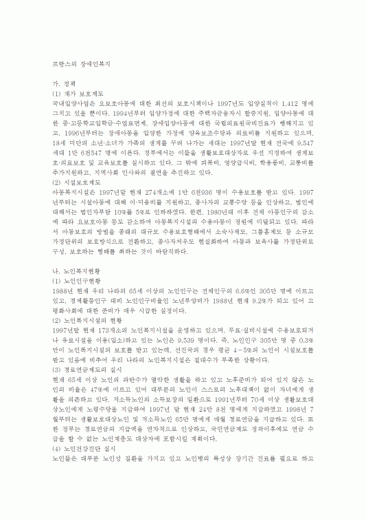 프랑스의 장애인복지