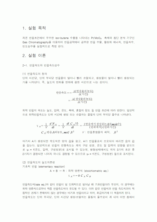 GC실험 레포트 자료