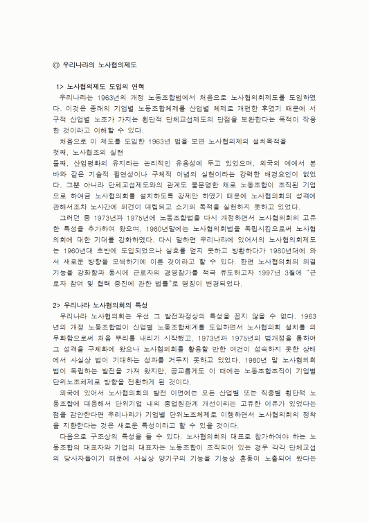 노사협의 제도