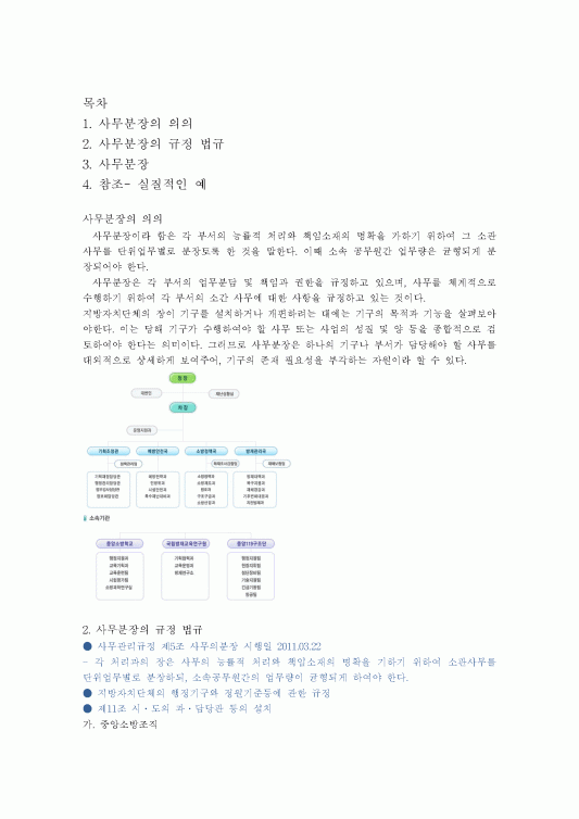 소방사무의 분장