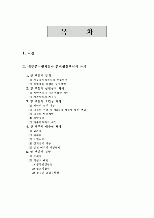 채무불이행에 대하여