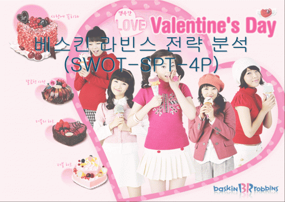 베스킨라빈스(SWOT-STP-4P)