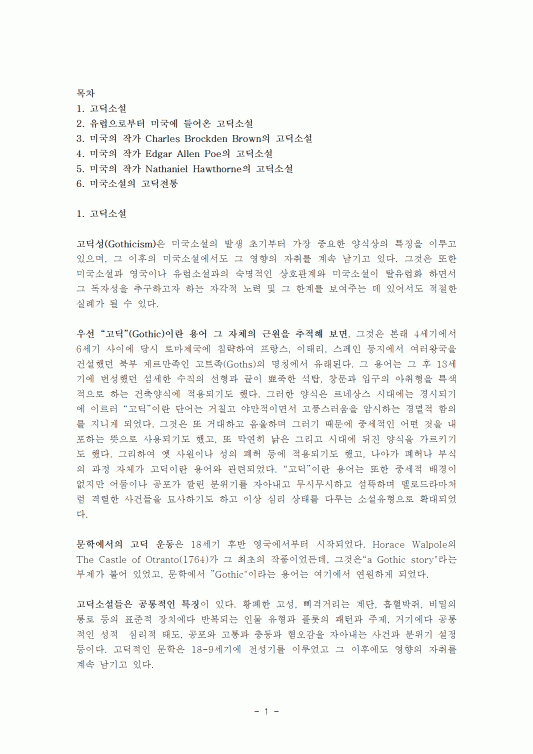 미국소설의 고딕전통