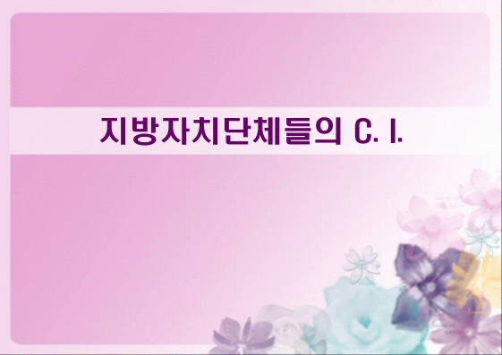 지방자치단체들의 C. I.