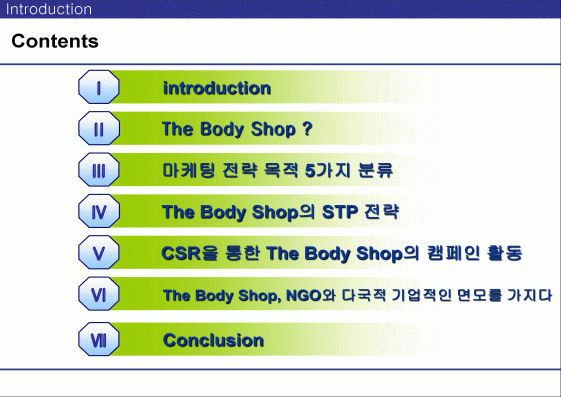 The Body Shop의 STP 전략 (더 바디 샵 STP전략)