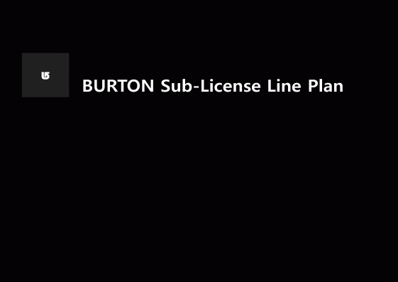 Burton Sub-Licens Line Plan