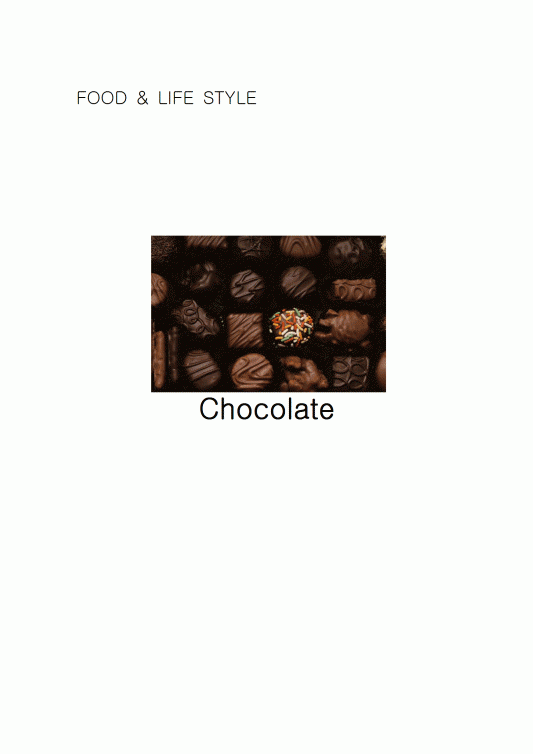 FOOD & LIFE STYLE 초콜릿[Chocolate]