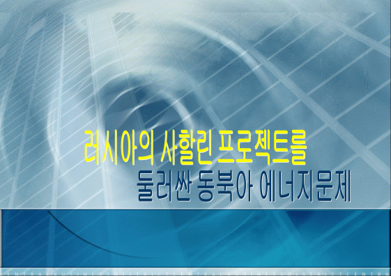 러시아의 사할린 프로젝트를 둘러싼 동북아 에너지문제