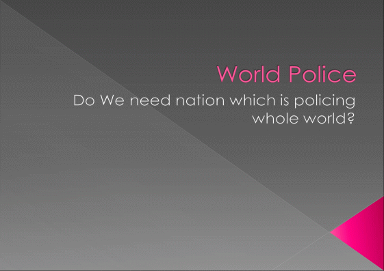 world police 레포트 자료
