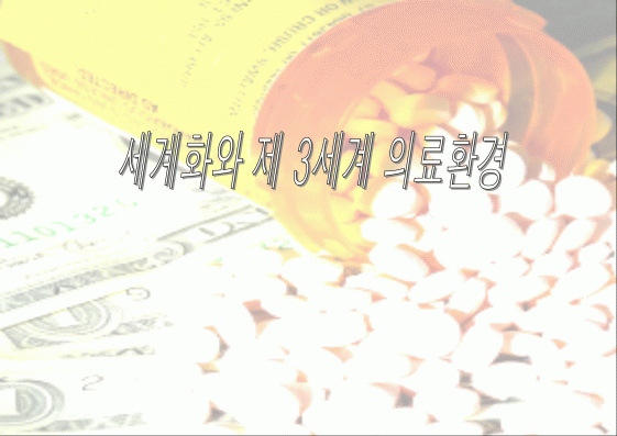 세계화와 제 3세계 의료환경