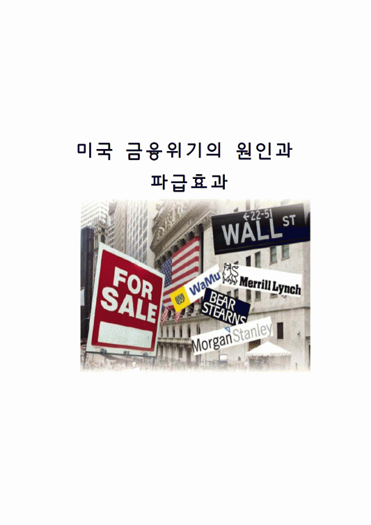 미국 금융위기의 원인과 파급효과