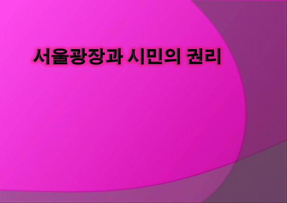 서울광장과 시민의 권리