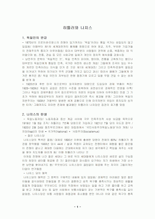 히틀러와 나치스