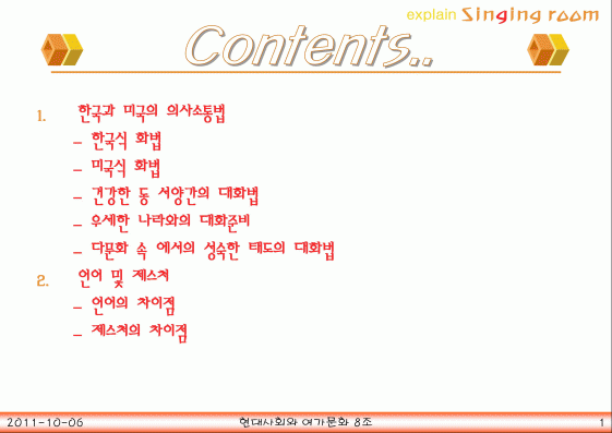 한국과 미국의 의사소통법