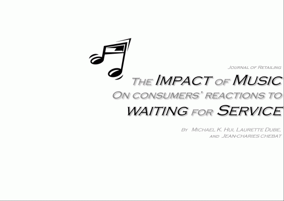 TheImpactofMusic 레포트 자료