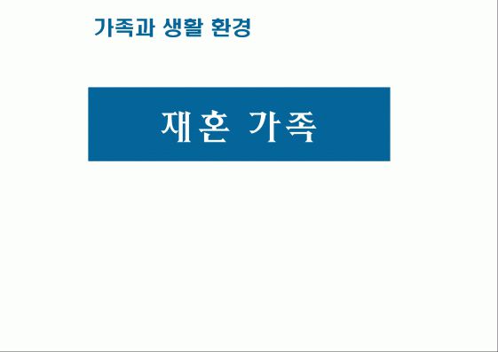 재혼 가족에 대해