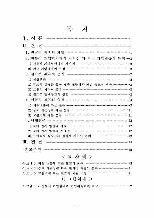 전략적제휴 - 개념, 동기, 전략적 제휴의 형태, 사례연구