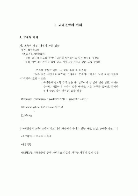 교육철학의 이해
