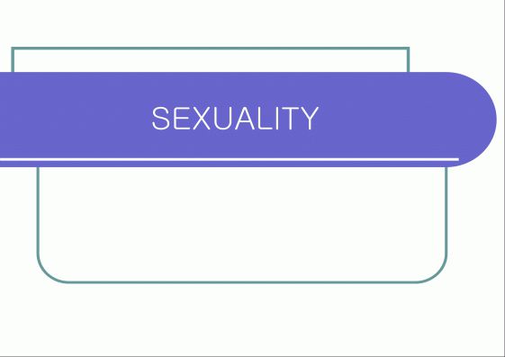 섹슈얼리티(SEXUALITY)