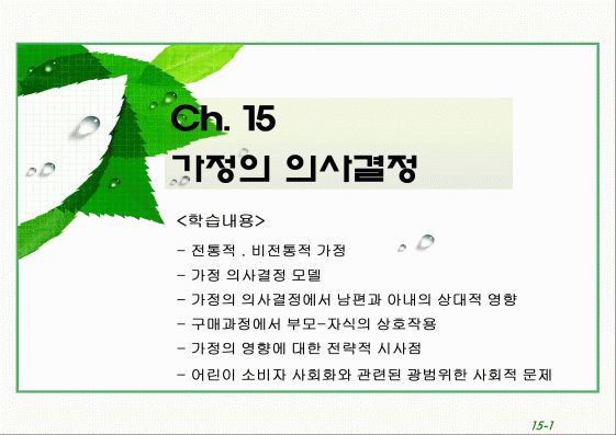 가정의 의사결정