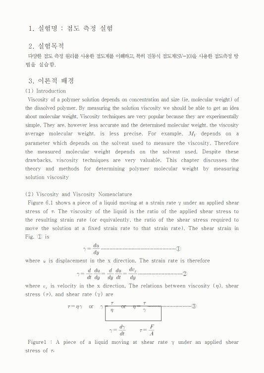 점도 측정 실험