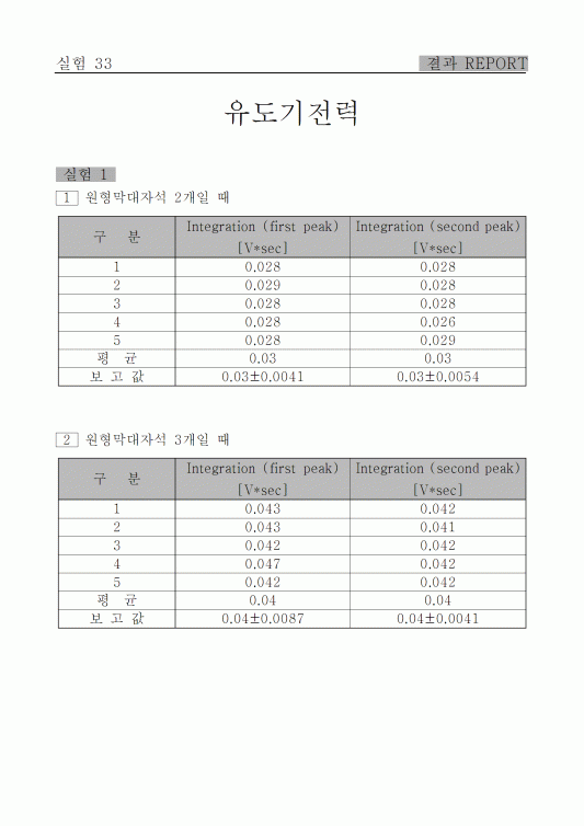 실험 33 유도기전력
