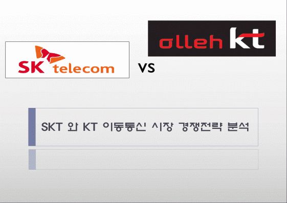 SKT 와 KT 이동통신 시장 경쟁 전략 분석