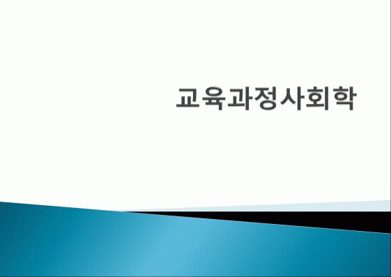 교육과정사회학