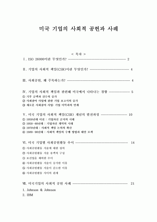 미국의 CSR 레포트 자료