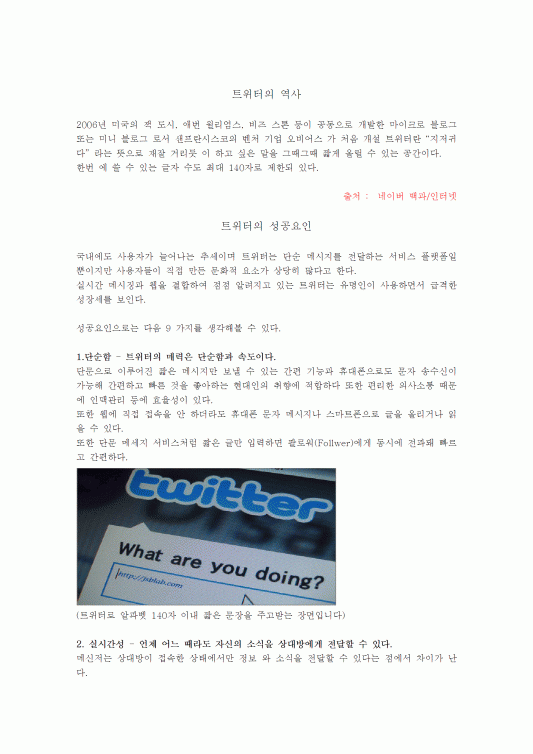 트위터 레포트 자료