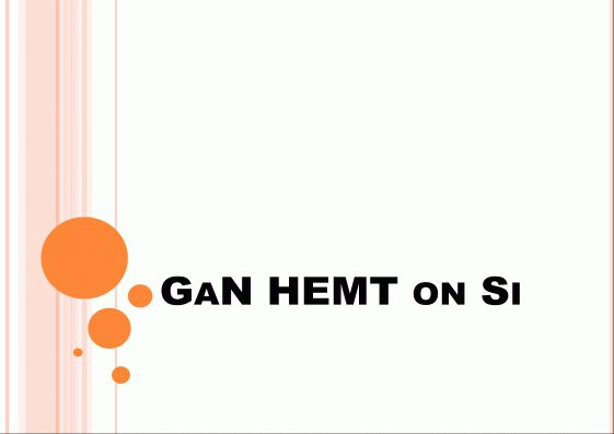 HEMT(High Electron Mobility Transistor)의 기본 원리