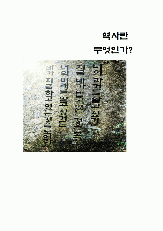 역사란 무엇인가 과거에 대한 역동적 역사와 사회적 실천 자연사와 사회사의 융합